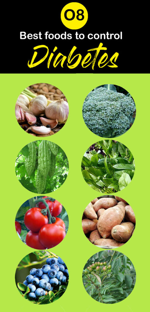 8 Best foods to control Diabetes - Garden infograph